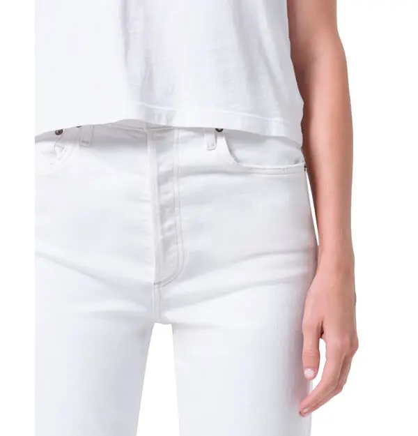 AGOLDE 90s Pinch Waist High Rise Straight Jeans - Marshmallow