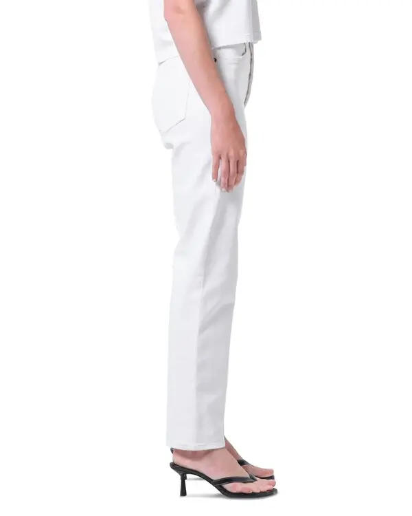 AGOLDE 90s Pinch Waist High Rise Straight Jeans - Marshmallow