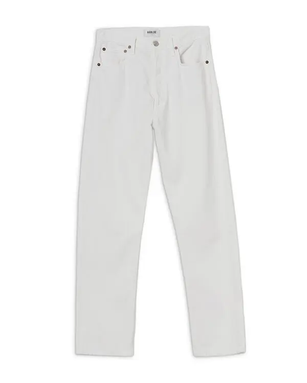 AGOLDE 90s Pinch Waist High Rise Straight Jeans - Marshmallow