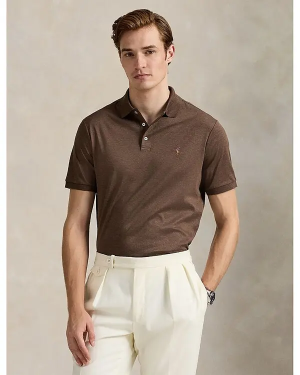 Polo Ralph Lauren Classic Fit Soft Cotton Polo Shirt - Brown Multi