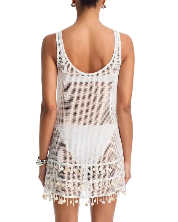 Aqua Embellished Mini Dress Swim Cover-up Exclusive
