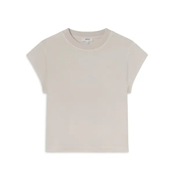 AGOLDE Bryce Cap Sleeve Tee - Bone