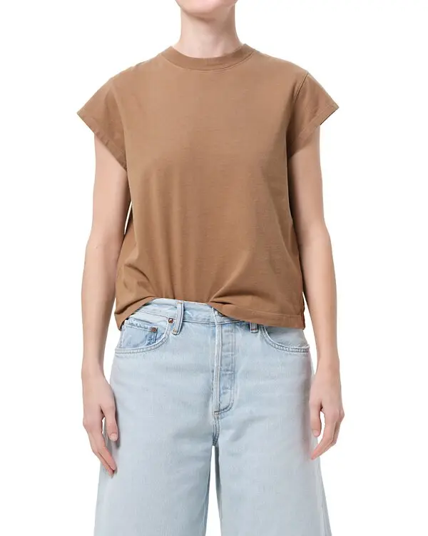 AGOLDE Bryce Cap Sleeve Tee - Hamoa
