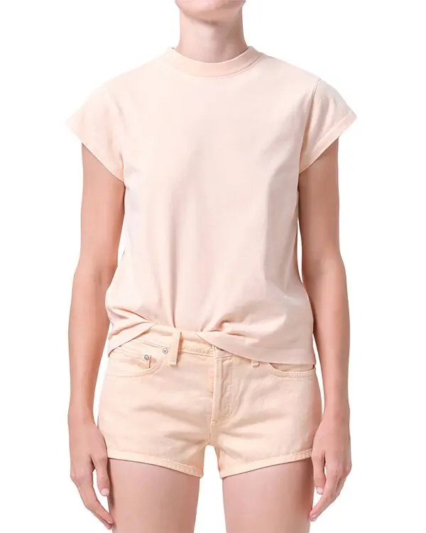 AGOLDE Bryce Cap Sleeve Tee - Sun Filter