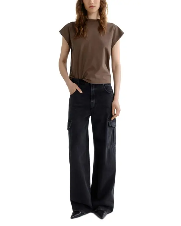 AGOLDE Bryce Cap Sleeve Tee - Uniform