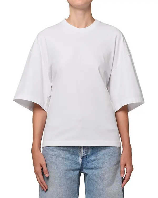 AGOLDE Ellery Cinched Back Tee - White
