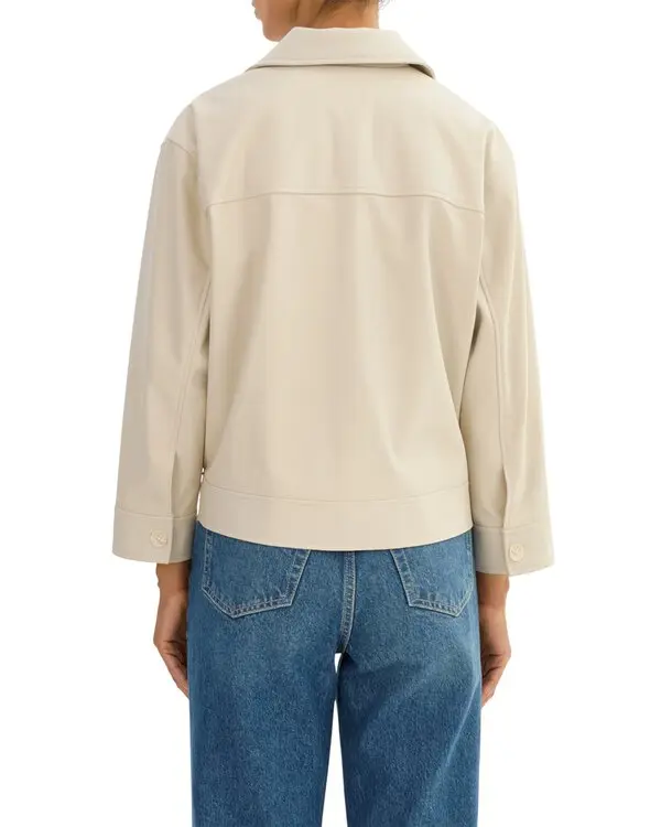 LAMARQUE Elara Faux Leather Jacket - Bone