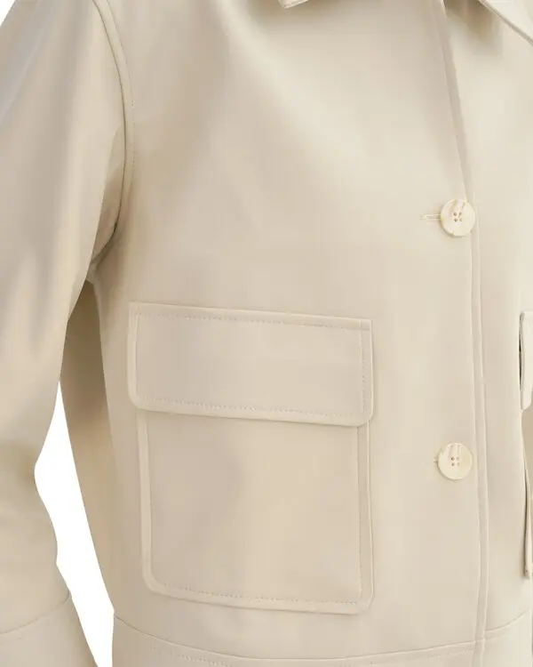LAMARQUE Elara Faux Leather Jacket - Bone
