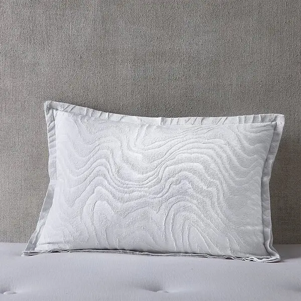 HUDSON PARK COLLECTION Cristallo Marble Sham Set, King Exclusive - Fresh White