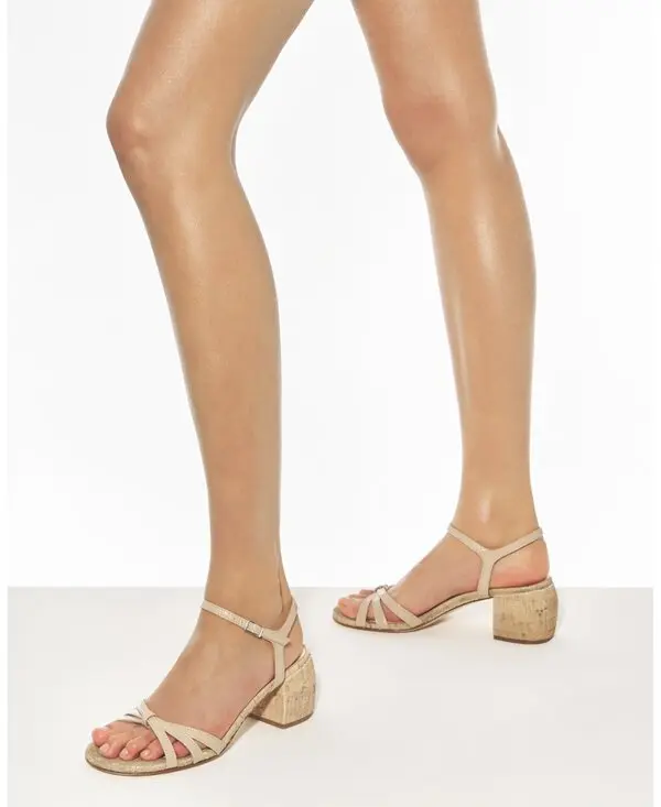 Agl Patent Leather Block Heel Sandals - Basic
