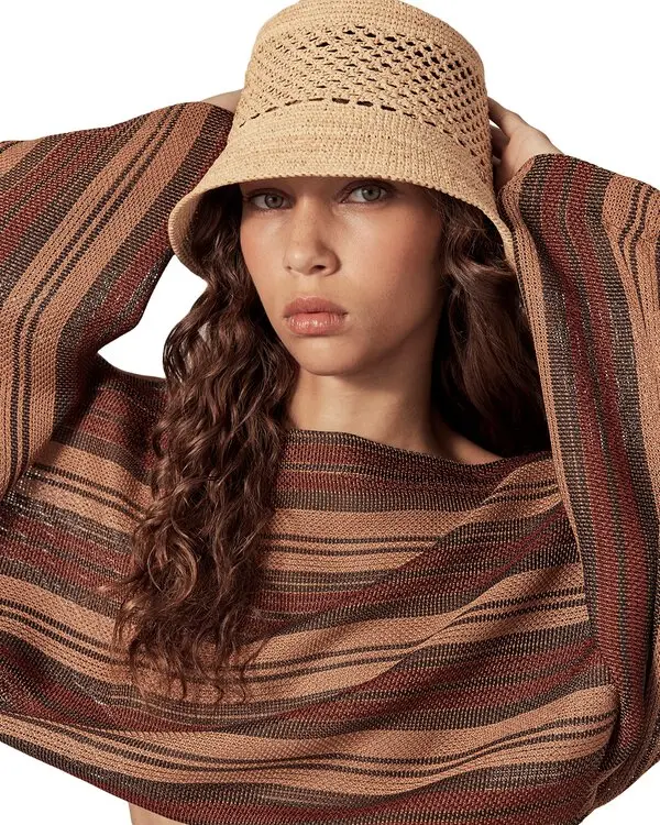 Helen Kaminski Hana Raffia Bucket Hat - Natural