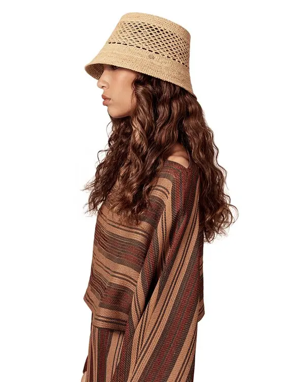 Helen Kaminski Hana Raffia Bucket Hat - Natural