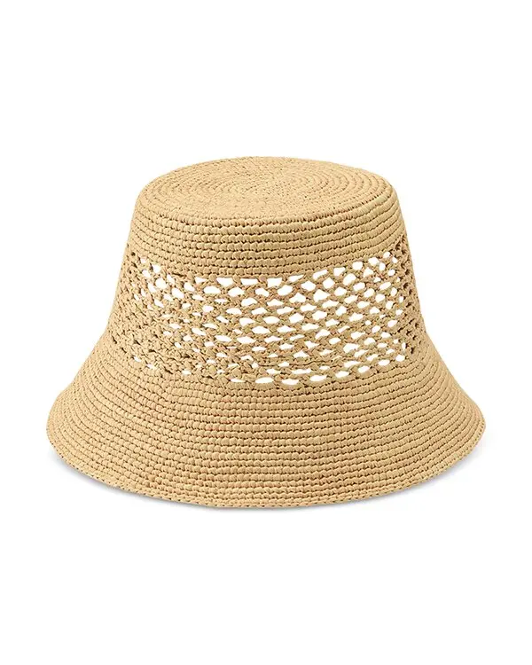 Helen Kaminski Hana Raffia Bucket Hat - Natural