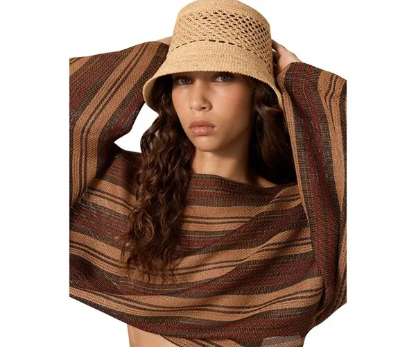 Helen Kaminski Hana Raffia Bucket Hat - Natural