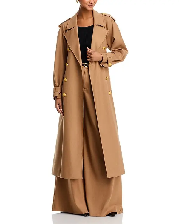L'Agence Brinley Oversized Trench Coat - Dark Macchiato