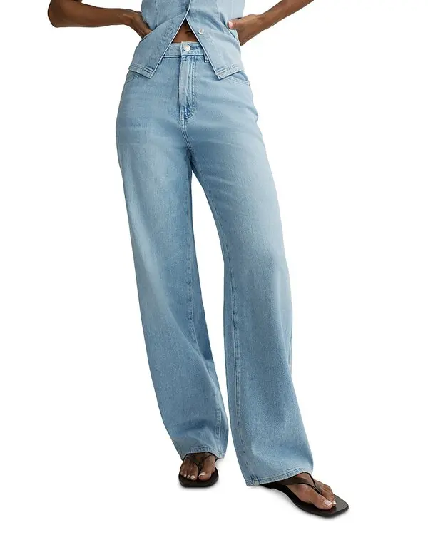 DL1961 Kaylen Soft Curve High Rise Wide Leg Jeans In Aura - Beachfront