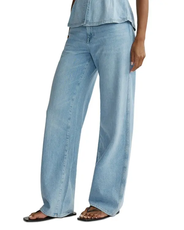 DL1961 Kaylen Soft Curve High Rise Wide Leg Jeans In Aura