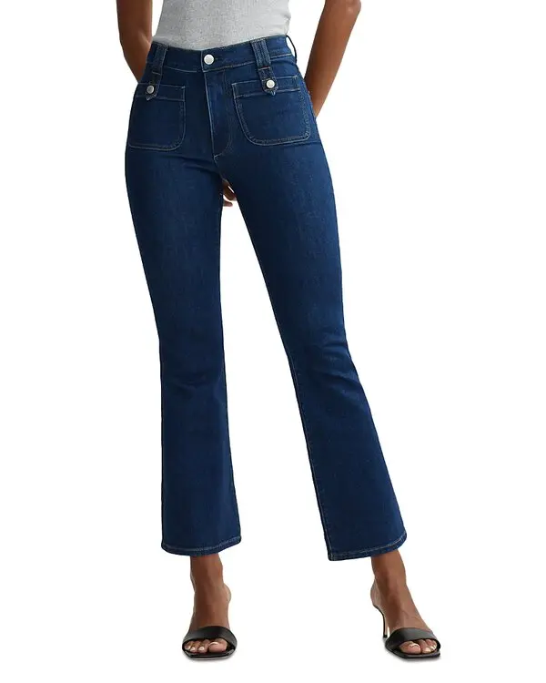 DL1961 Bridget High Rise Instasculpt Bootcut Crop Jeans - Deep Sapphire
