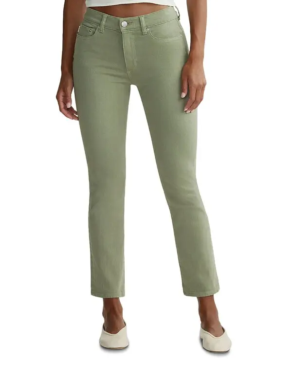 DL1961 Mara Mid Rise Instasculpt Straight Ankle Jeans - Supergreen