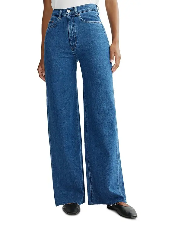 DL1961 Hepburn High Rise Wide Leg Jeans - North Beach
