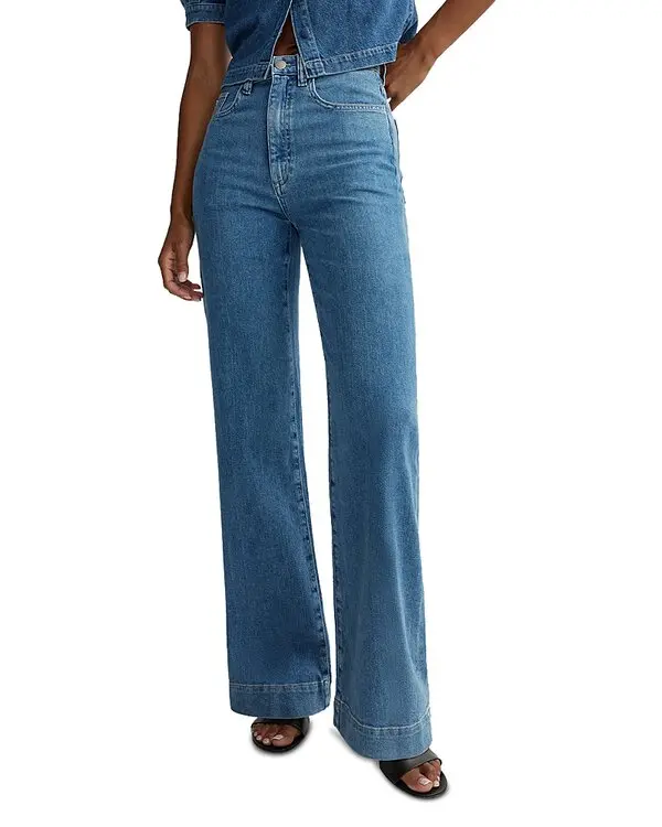 DL1961 Karmine High Rise Refined Wide Leg Jeans - Terra Blue