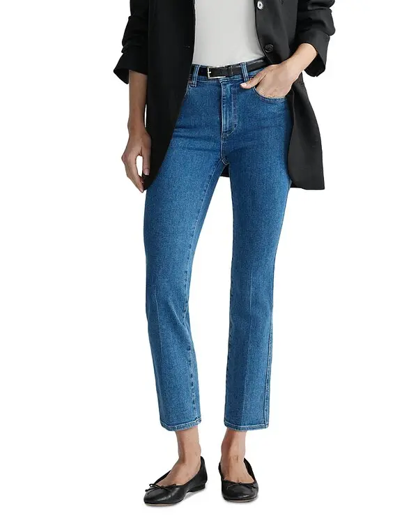DL1961 Mara Mid Rise Instasculpt Straight Ankle Jeans - North Beach