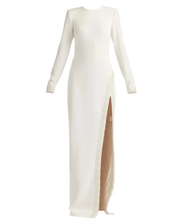 Tadashi Shoji Geyer Embellished Open Back Gown - Ivory