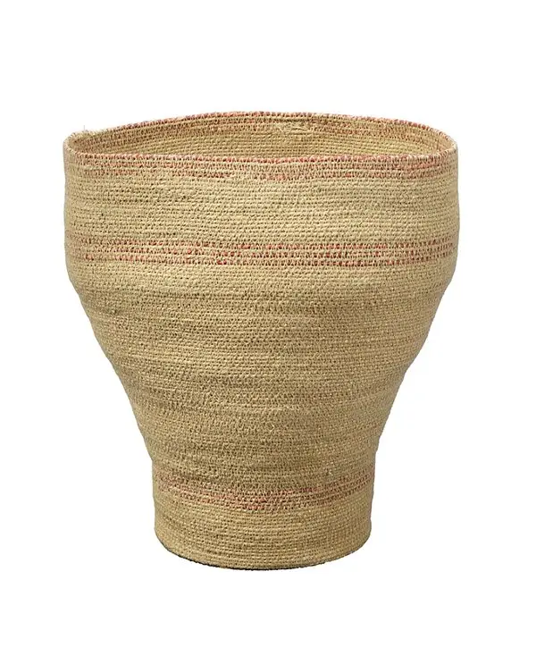 JAMIE YOUNG CO. Trophy Seagrass Decorative Basket - Orange