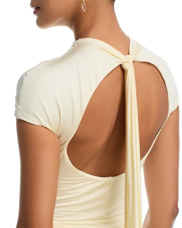 SELF-PORTRAIT Draped Jersey Maxi Dress