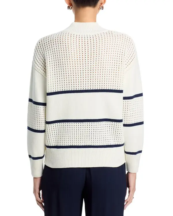 T Tahari Long Sleeve Striped Pullover Sweater