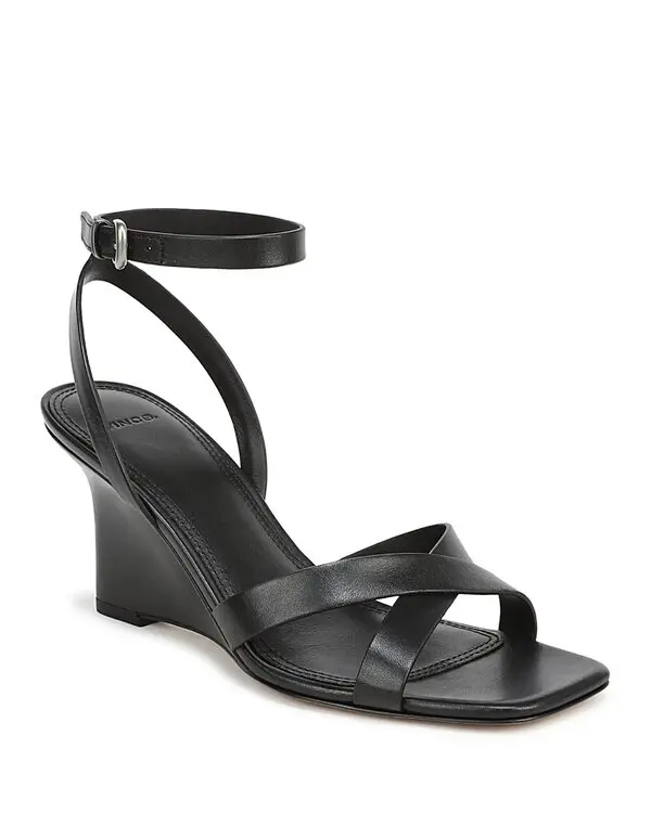 Vince Parma Wedge Sandals - Black