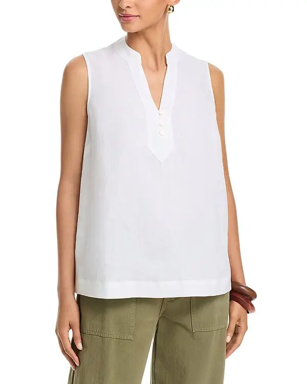 Tommy Bahama Coastalina Sleeveless Popover Shirt - White