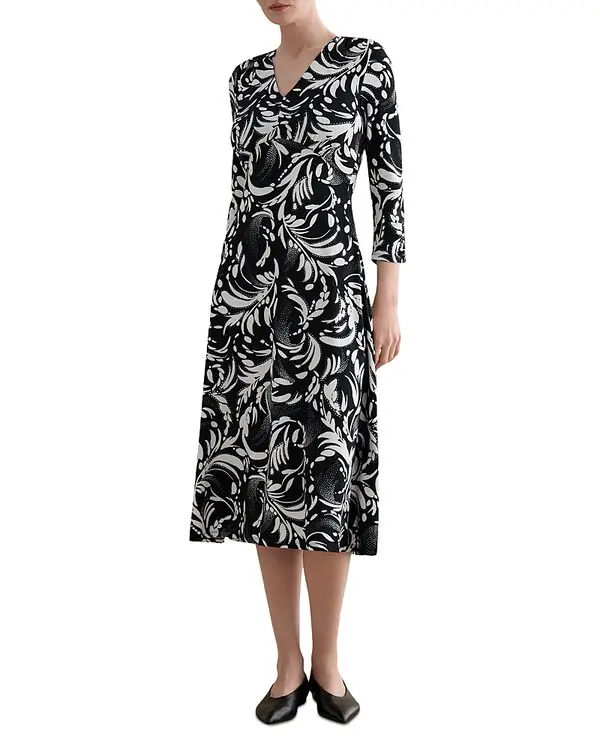 HOBBS LONDON Deborah Jersey Dress - Navy Ivory