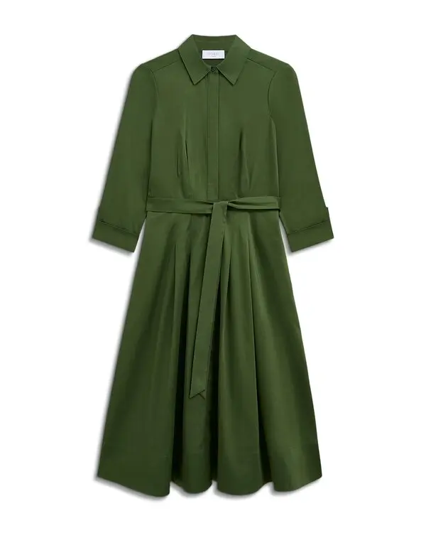 HOBBS LONDON Petites Brigitta Button Front Midi Dress