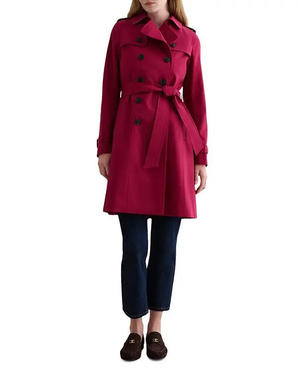 HOBBS LONDON Skylar Trench Coat - Beetroot Pink