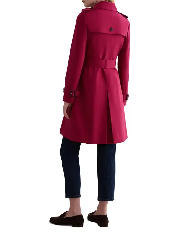 HOBBS LONDON Skylar Trench Coat - Beetroot Pink