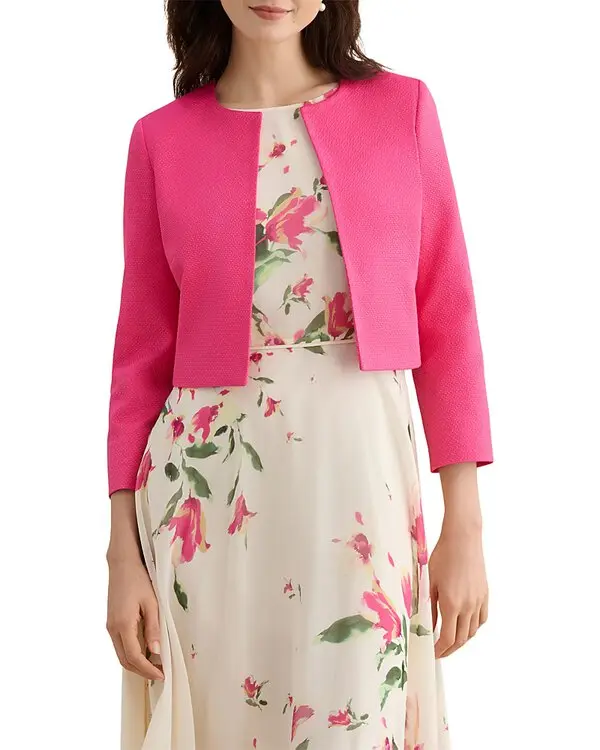 HOBBS LONDON Elize Cropped Jacket - Bright Pink
