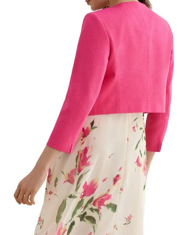 HOBBS LONDON Elize Cropped Jacket - Bright Pink