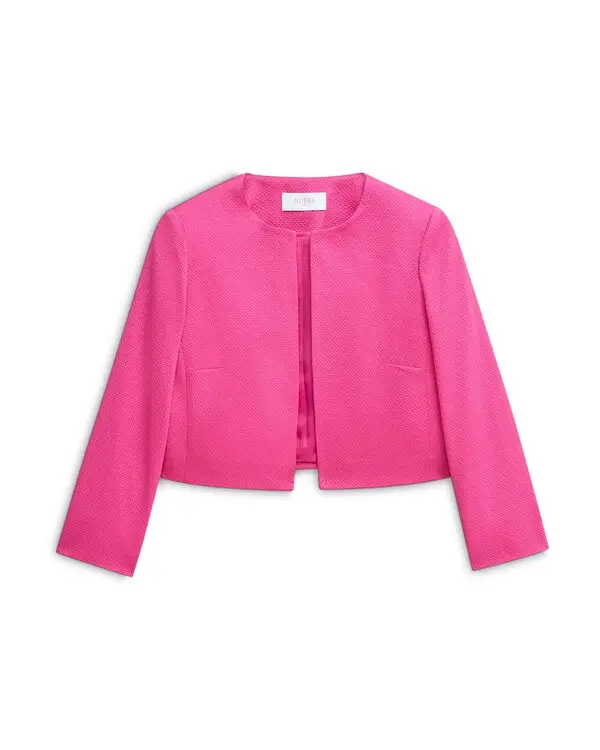 HOBBS LONDON Elize Cropped Jacket - Bright Pink