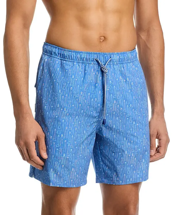 Peter Millar Tequila Seas 7 Swim Trunks - Dusk Blue