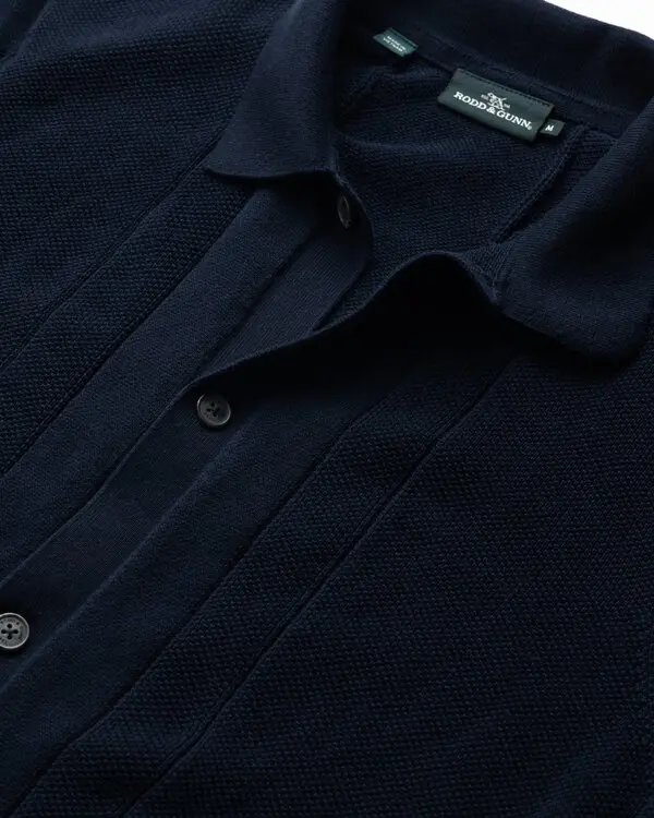 Rodd & Gunn Cobb River Knit Button Shirt - Midnight