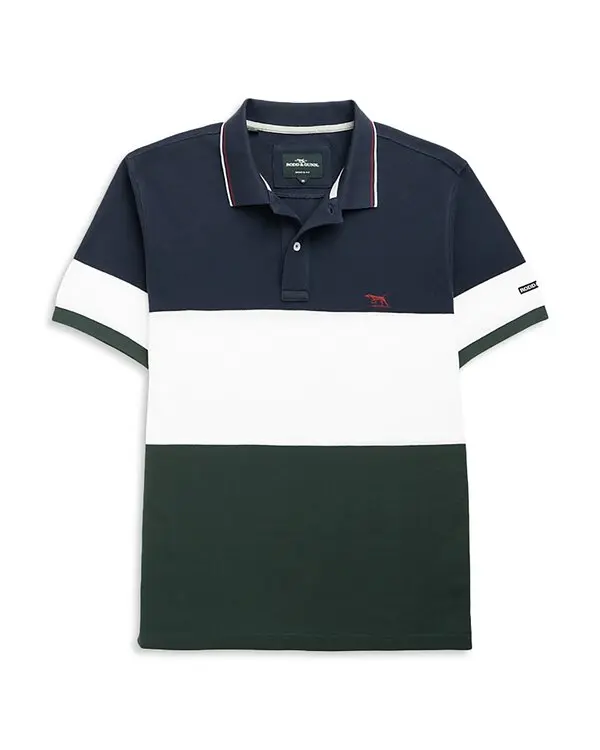 Rodd & Gunn Homebay Color Blocked Sports Fit Polo - Forest