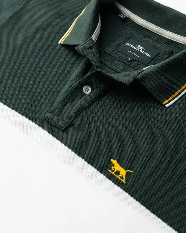 Rodd & Gunn Homebay Color Blocked Sports Fit Polo - Onyx