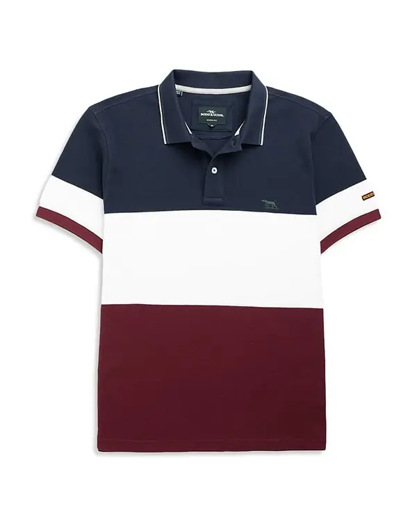 Rodd & Gunn Homebay Color Blocked Sports Fit Polo - Oxblood