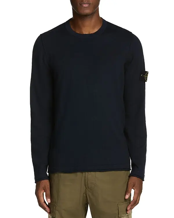 Stone Island Maglia Logo Patch Sweater - Navy Blue