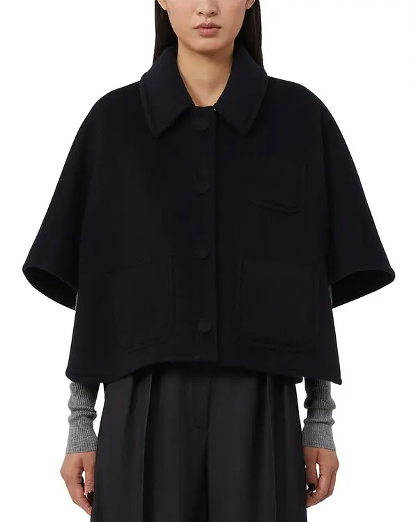 Max Mara Mxaagile Cape Coat - Ultramarine