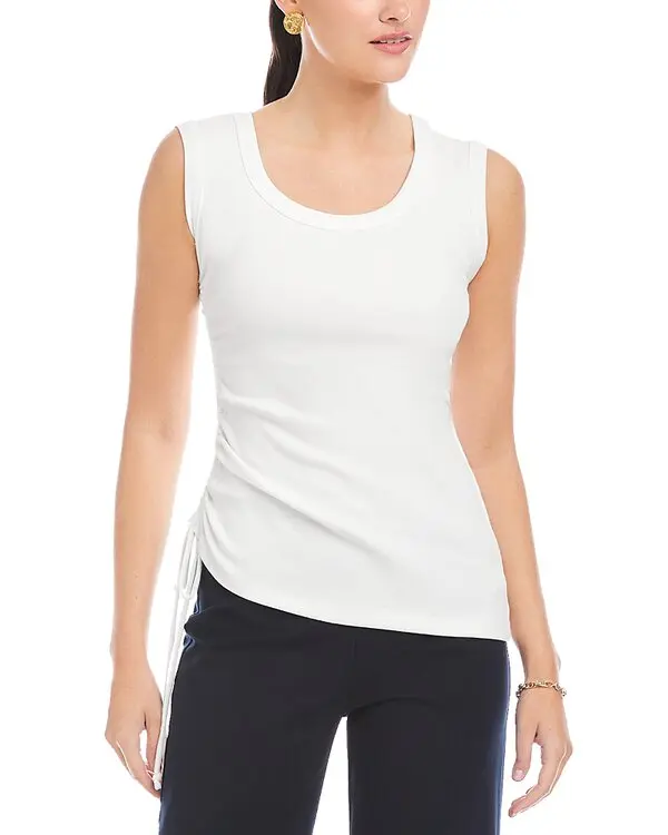 Fifteen Twenty Tia Side Shirred Tank - Off White