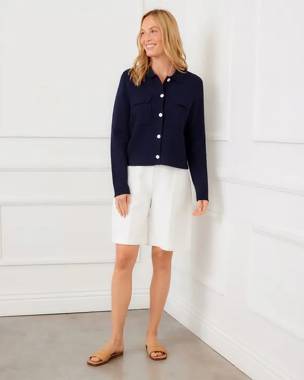 Karen Kane Collared Knit Jacket