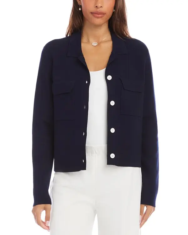 Karen Kane Collared Knit Jacket