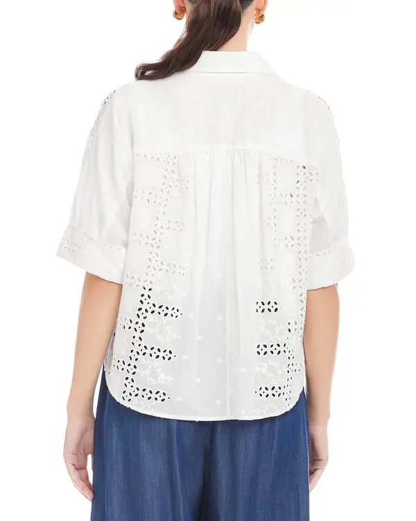 Fifteen Twenty Alisa Eyelet Top